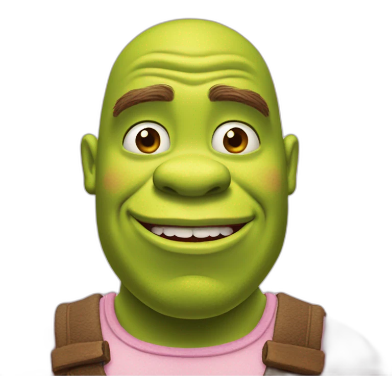 Shrek with pink skin emoji | AI Emoji Generator