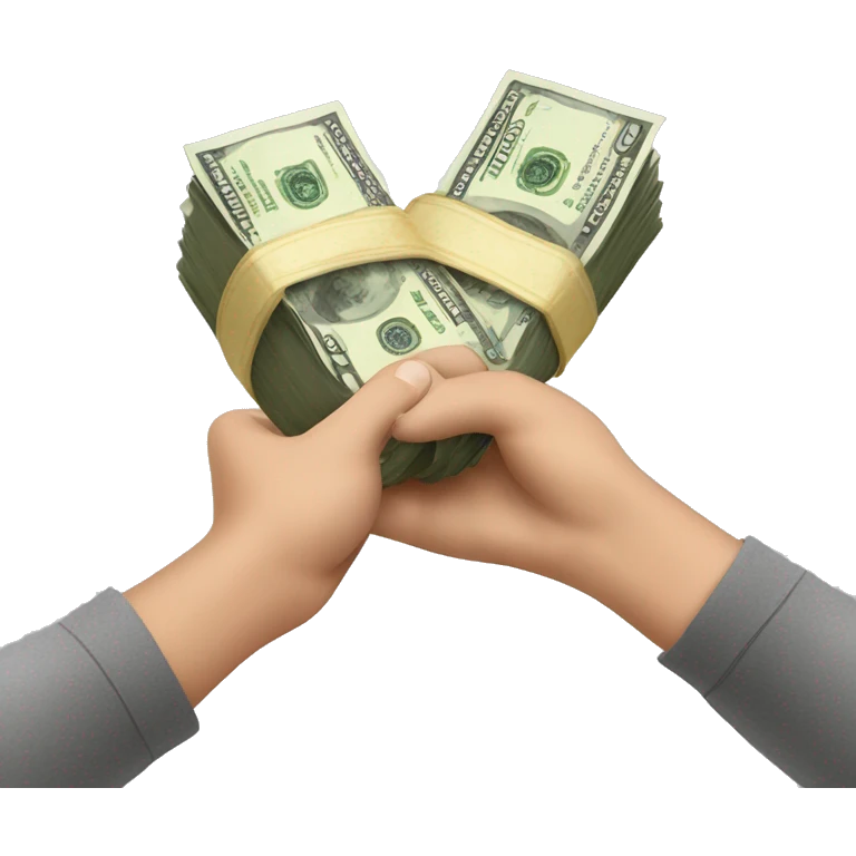 giving money from hand to hand emoji | AI Emoji Generator