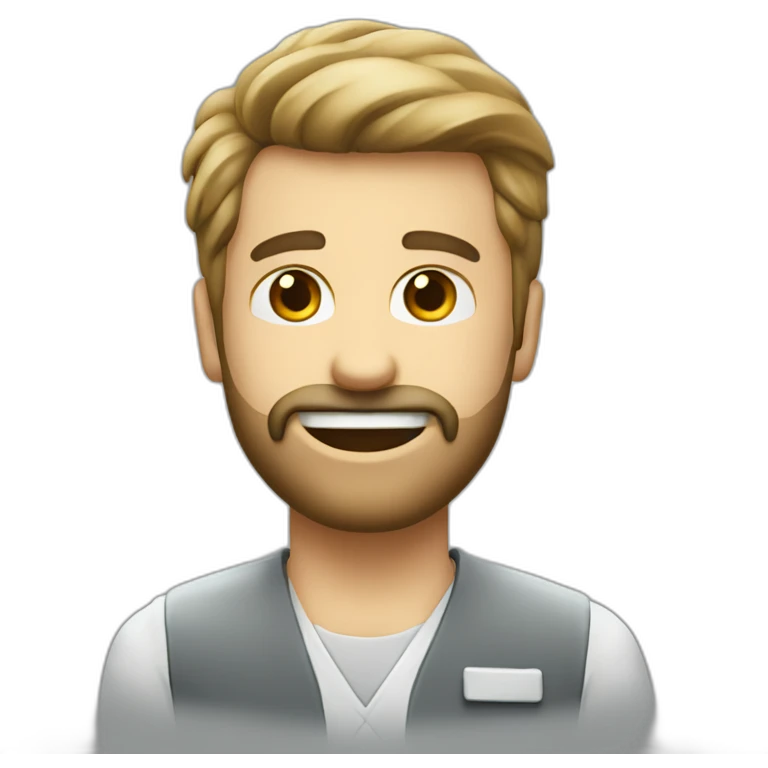 Soy dentista emoji calvo con barba emoji | AI Emoji Generator
