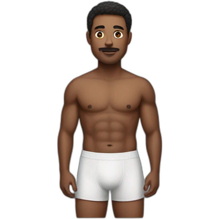 a man with a shape of a round in his boxers emoji | AI Emoji Generator