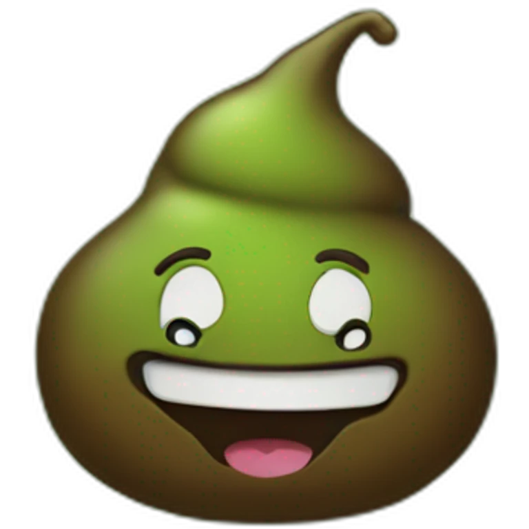 poop emoji but green and laughing emoji | AI Emoji Generator