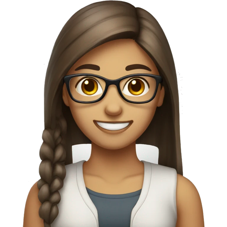 nerd girl with brown eyes and long straight brown hair with nerd teeth ...