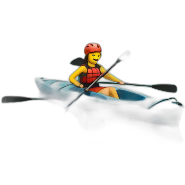 Kayaking mountains lake emoji | AI Emoji Generator