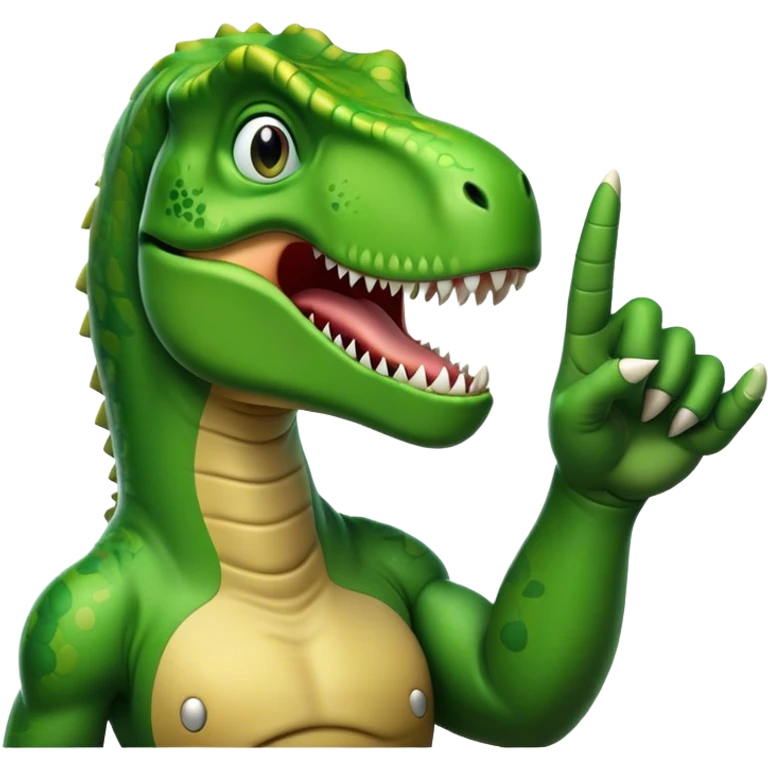 T Rex giving the finger emoji | AI Emoji Generator