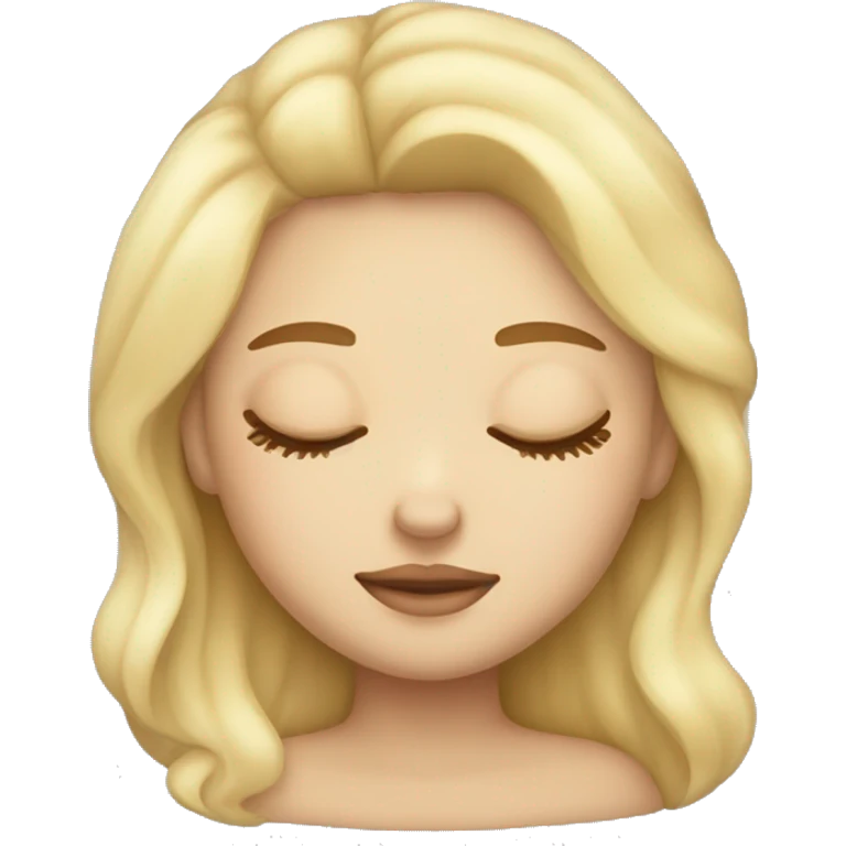 pretty light skinned blonde girl sleeping with her closed eyes soft ...