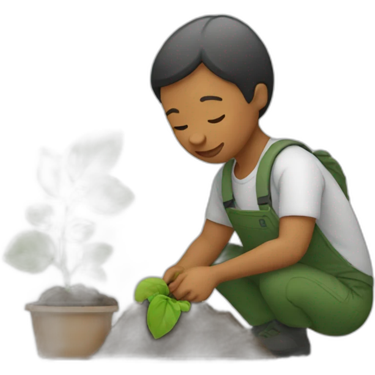 nature activist planting emoji | AI Emoji Generator