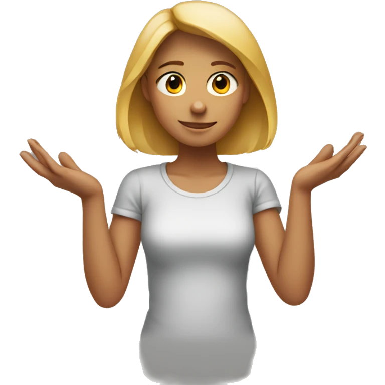 Girl making triangle gesture with her hands emoji | AI Emoji Generator