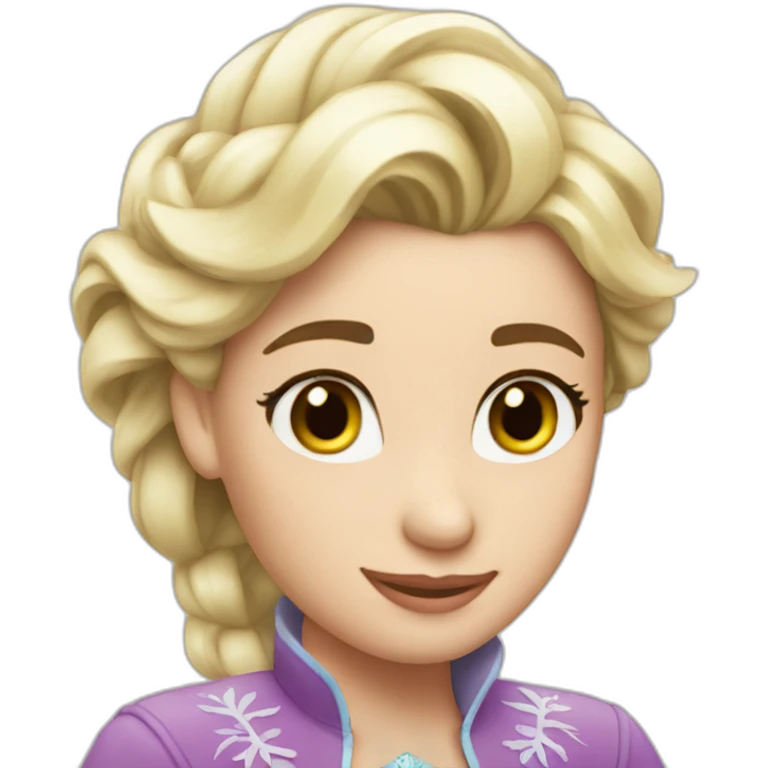 Un Pato con cabello de elsa emoji | AI Emoji Generator