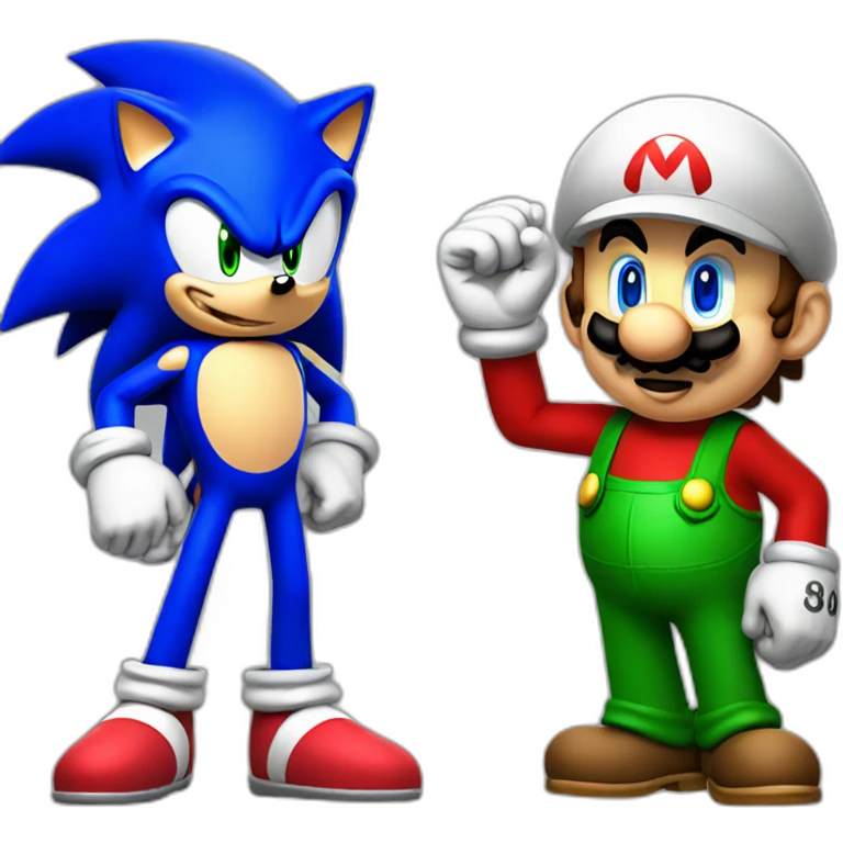 Sonic vs Mario emoji | AI Emoji Generator