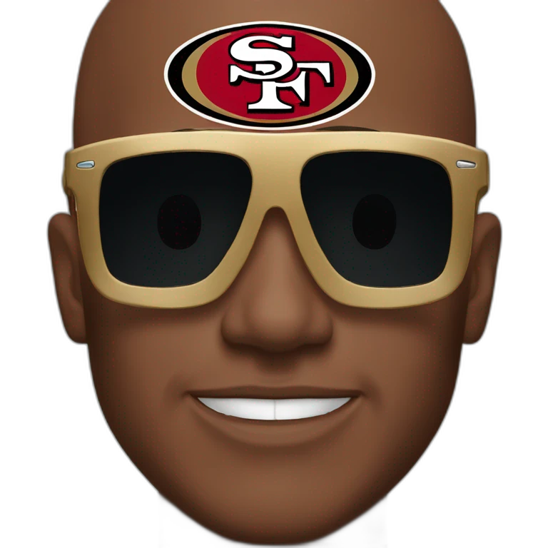 49ers sunglasses face emoji | AI Emoji Generator