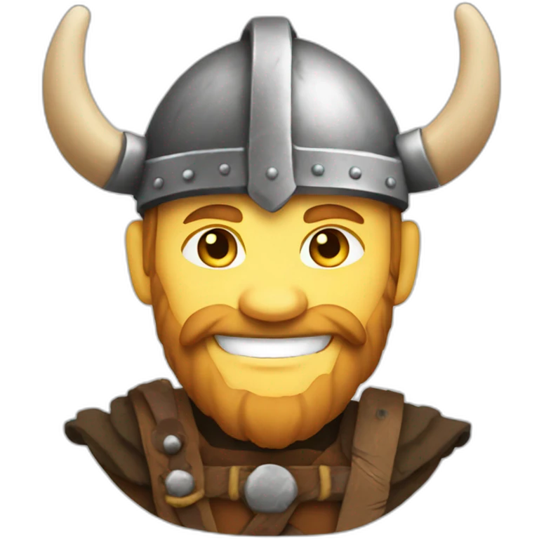 A viking smiling emoji | AI Emoji Generator