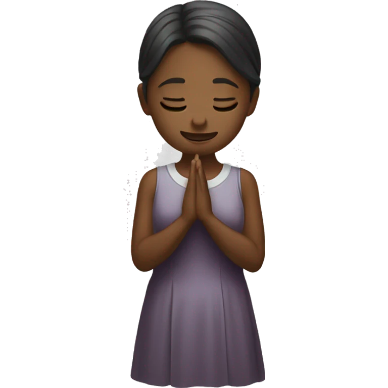 Girl bowing down worshipping emoji | AI Emoji Generator