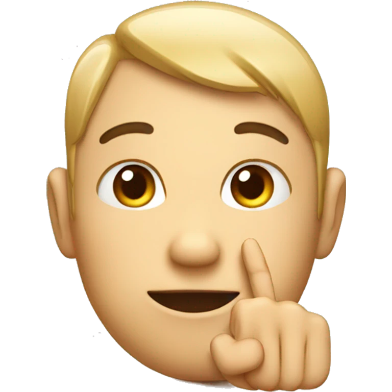 Index and middle finger on forehead emoji | AI Emoji Generator