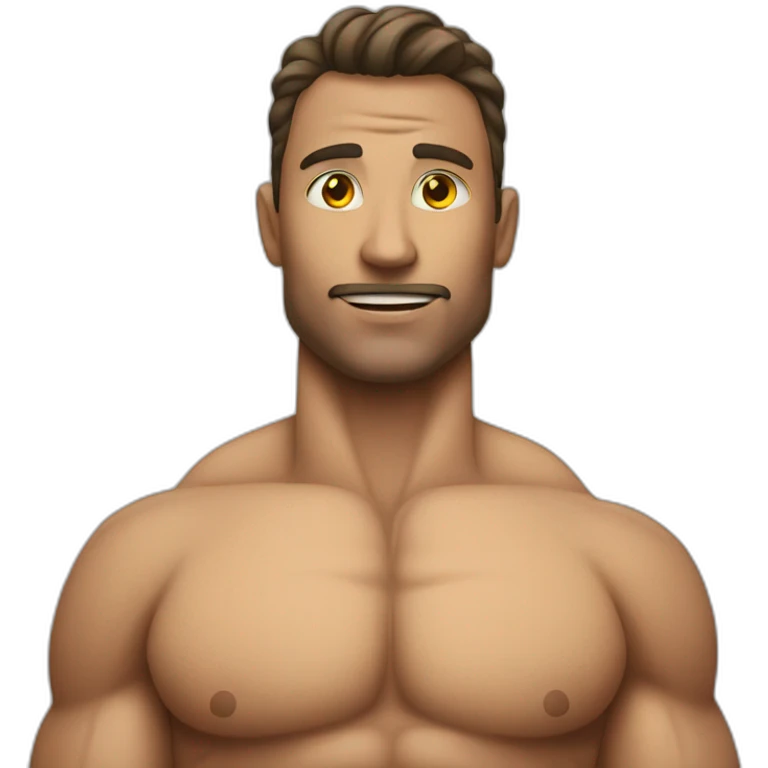 Muscular man in string emoji | AI Emoji Generator