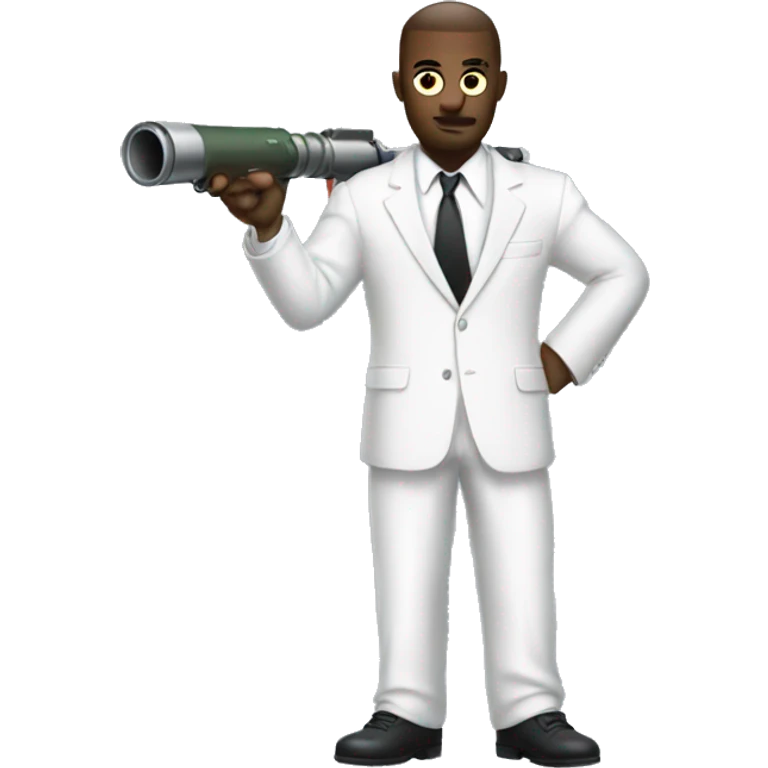 white suit mafia with bazooka emoji | AI Emoji Generator
