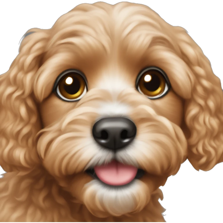 Cavapoo puppy face emoji | AI Emoji Generator