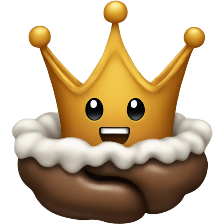 Poop with crown emoji | AI Emoji Generator