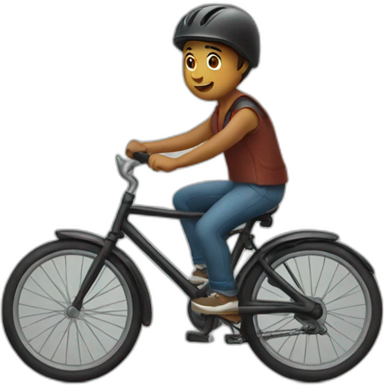 Little man riding a bike emoji | AI Emoji Generator