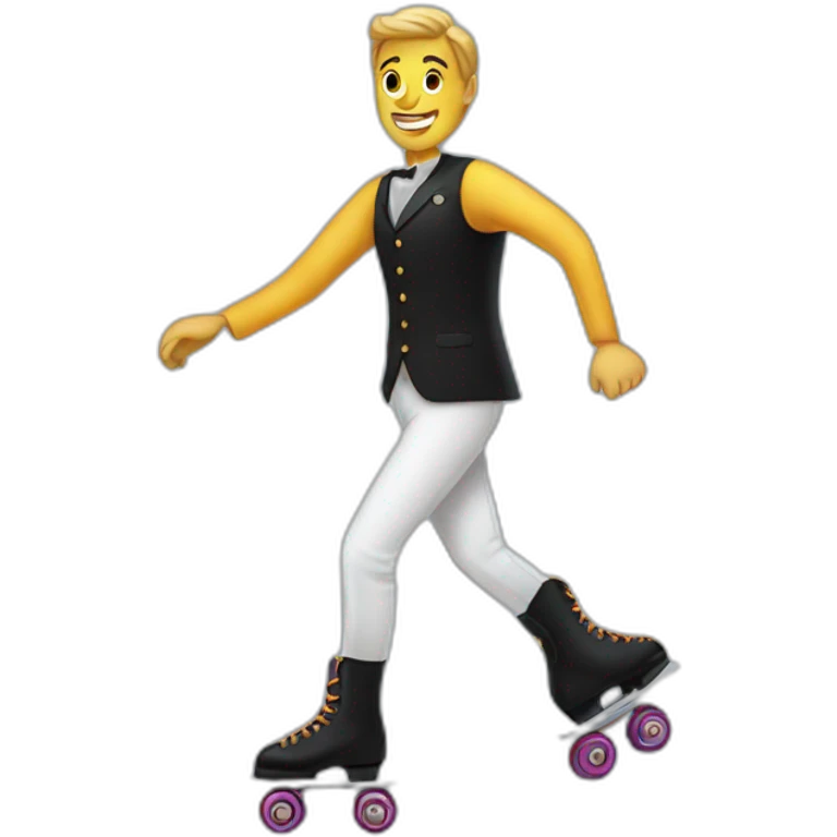 a waiter on roller skates emoji | AI Emoji Generator