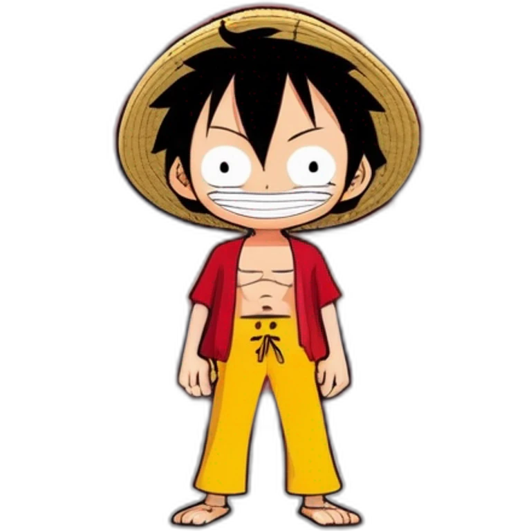 luffy standing with is scar emoji | AI Emoji Generator