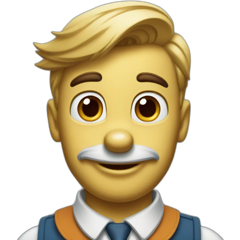 Donald Duck looks polite and professional emoji | AI Emoji Generator