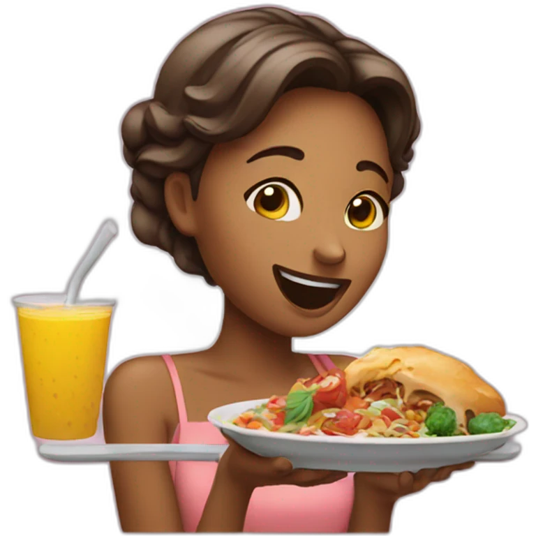 women drooling over delicious food emoji | AI Emoji Generator