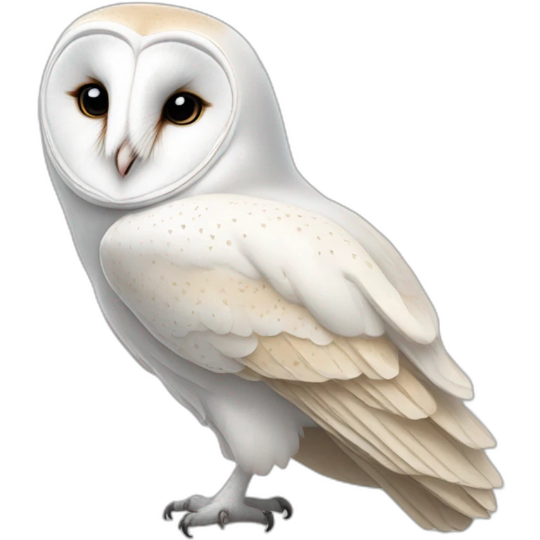 White Barn owl emoji | AI Emoji Generator