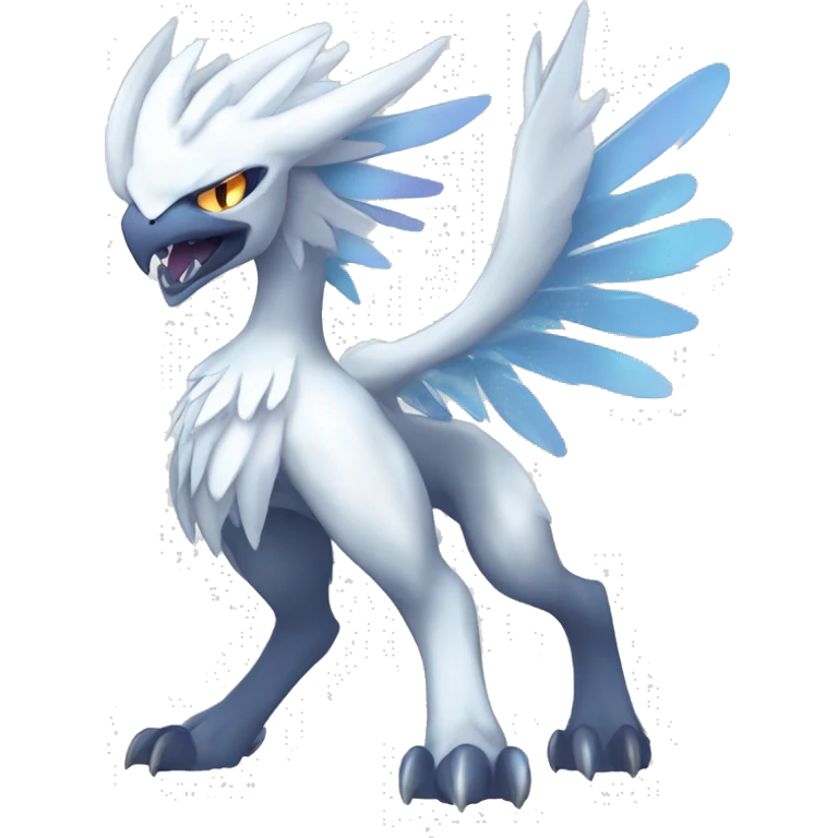 cool edgy colorful angelic ethereal Absol-Dialga-Fakemon full body ...