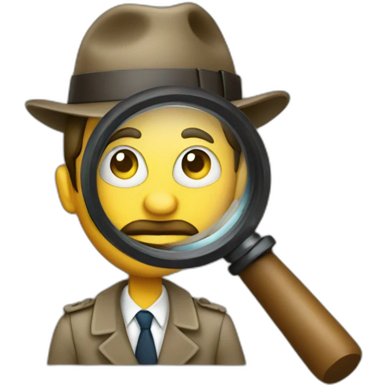 detective using a magnifying glass emoji | AI Emoji Generator