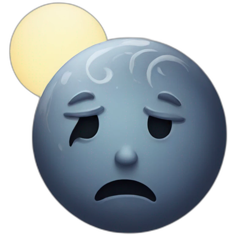 Sad Moon emoji | AI Emoji Generator