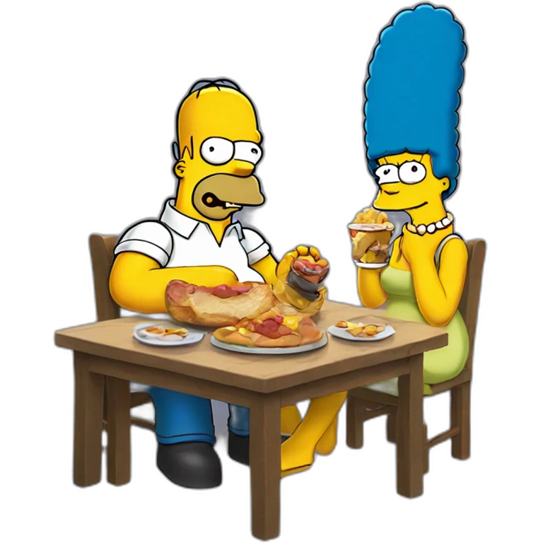 Homer Simpson eating homer simpson emoji | AI Emoji Generator