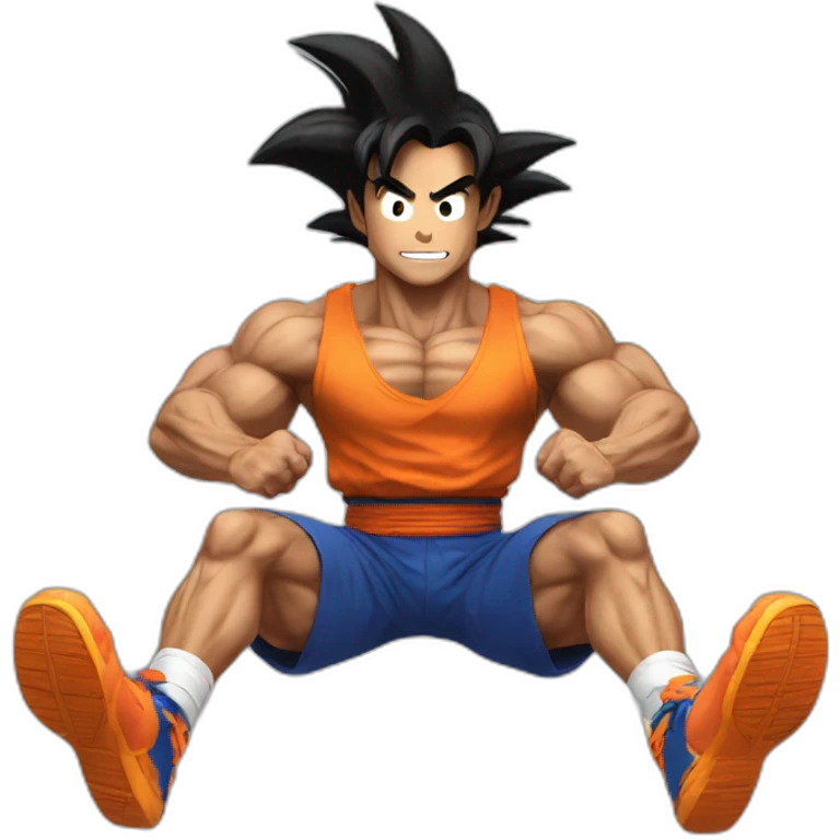Working out like goku emoji | AI Emoji Generator