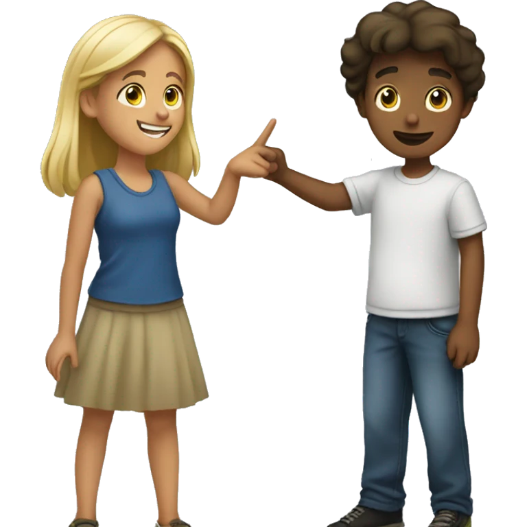 girl pointing at boy emoji | AI Emoji Generator