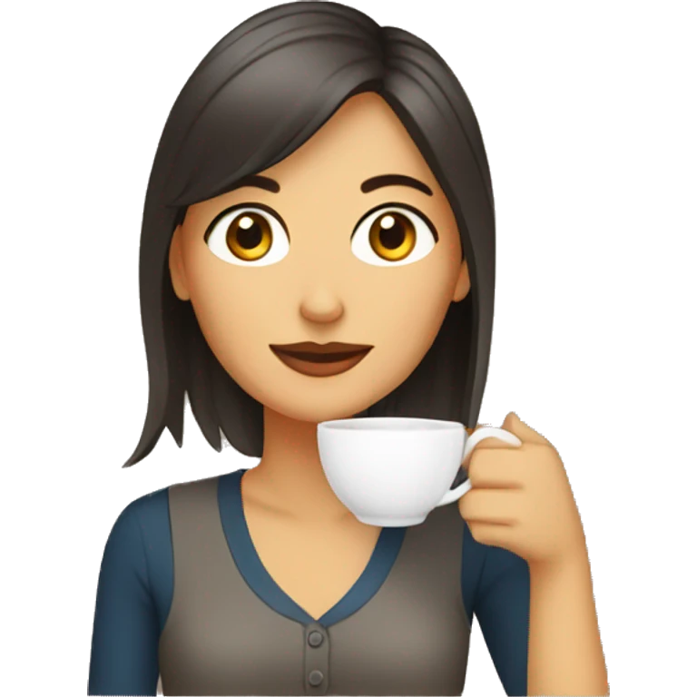 Mujer tomando café emoji | AI Emoji Generator