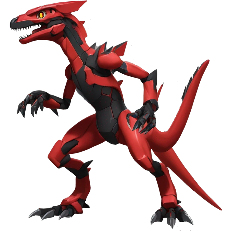 Cool Edgy Black Red Digimon-Fakemon-Guilmon-Velociraptor-Dragon-Mecha ...