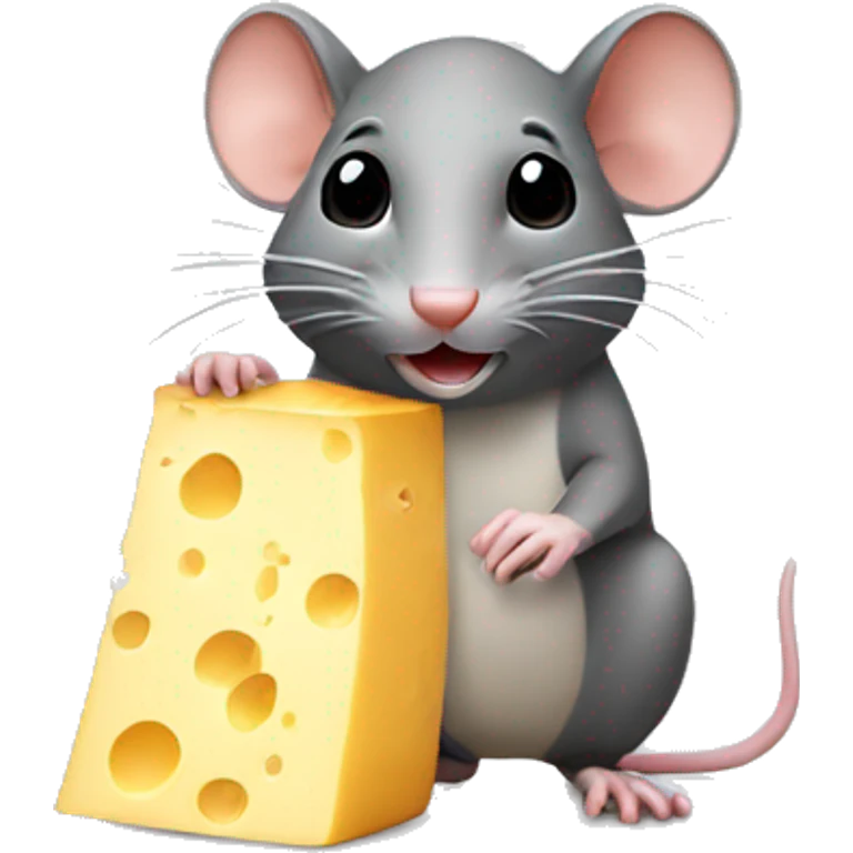 Rat with cheese emoji | AI Emoji Generator