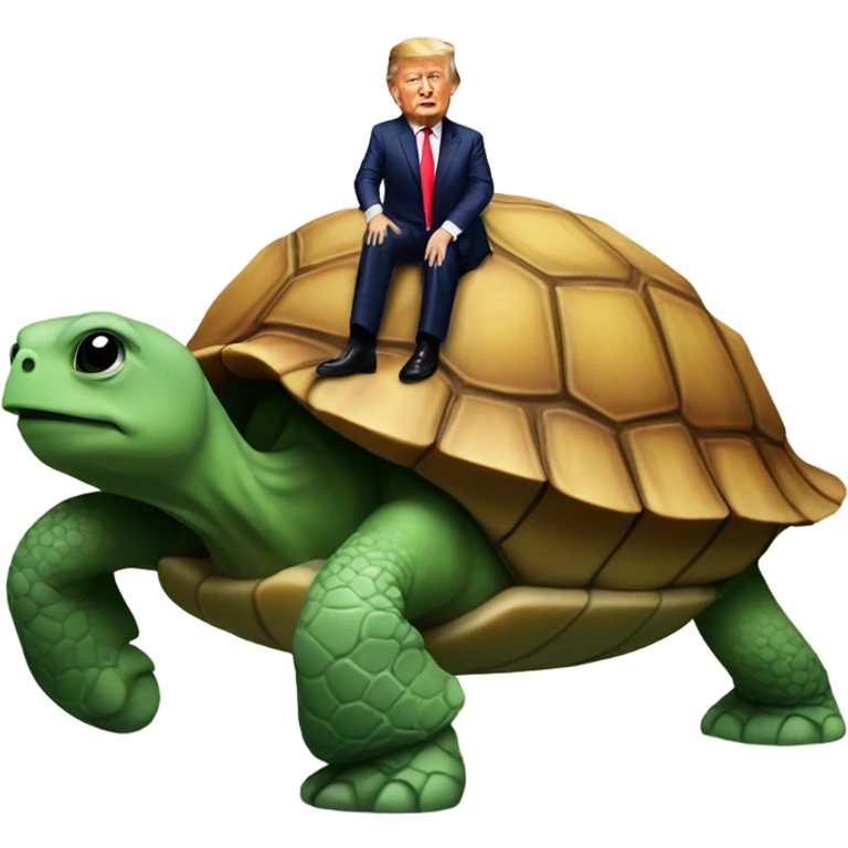 Trump on a turtle emoji | AI Emoji Generator