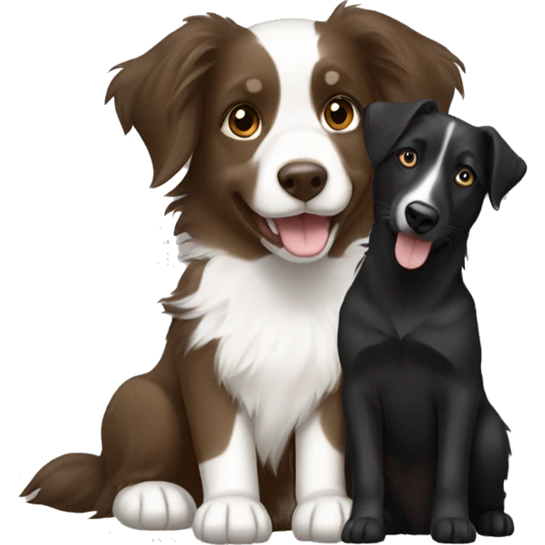 brown haired white girl with black australian shepard emoji | AI Emoji ...