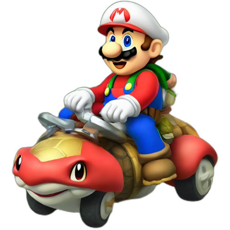 Super Mario riding on Koopa emoji | AI Emoji Generator
