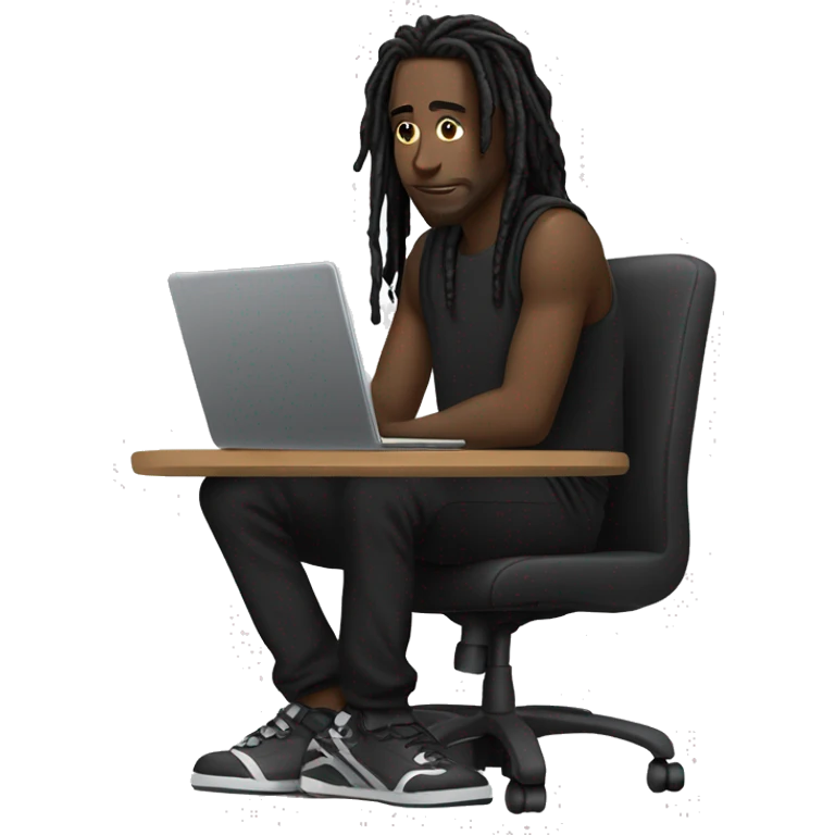 Black-guy-with-dreads-wearing-black-trackstuit-sitting-down-on-chair ...
