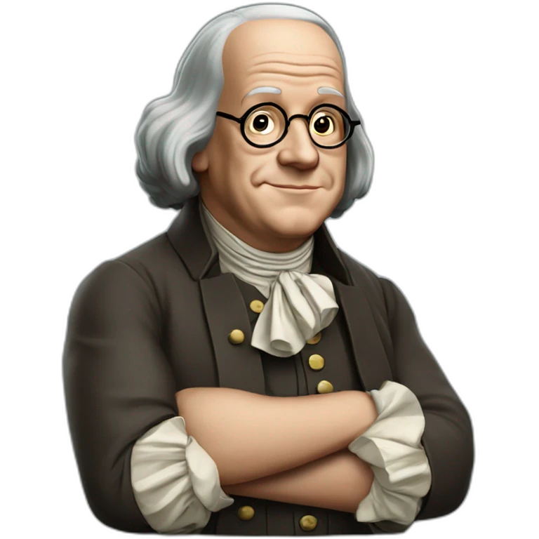 benjamin franklin with an arm up closed realistic emoji | AI Emoji ...