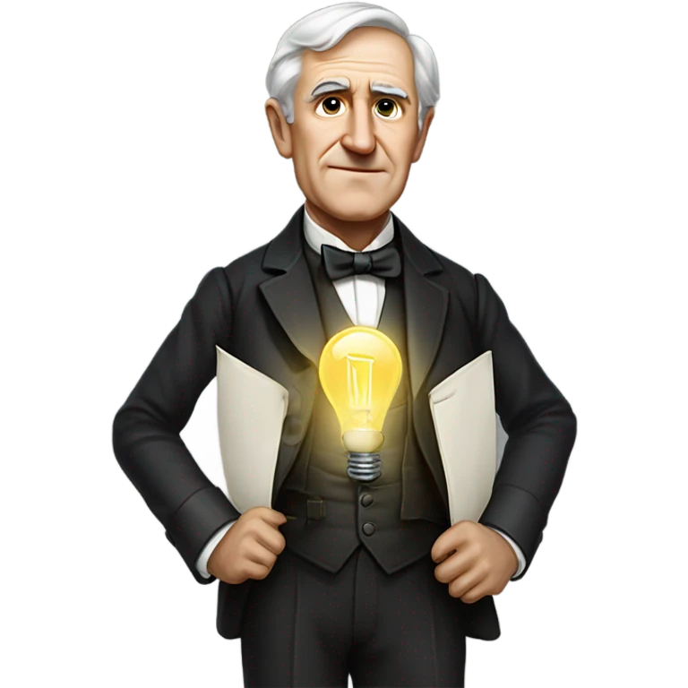 Thomas Edison full body realistic emoji | AI Emoji Generator