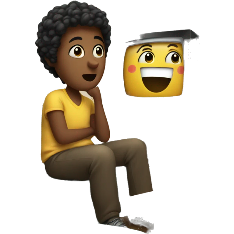eleves watching tv emoji | AI Emoji Generator