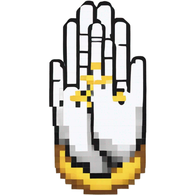 Praying hands pixel arcade style emoji | AI Emoji Generator