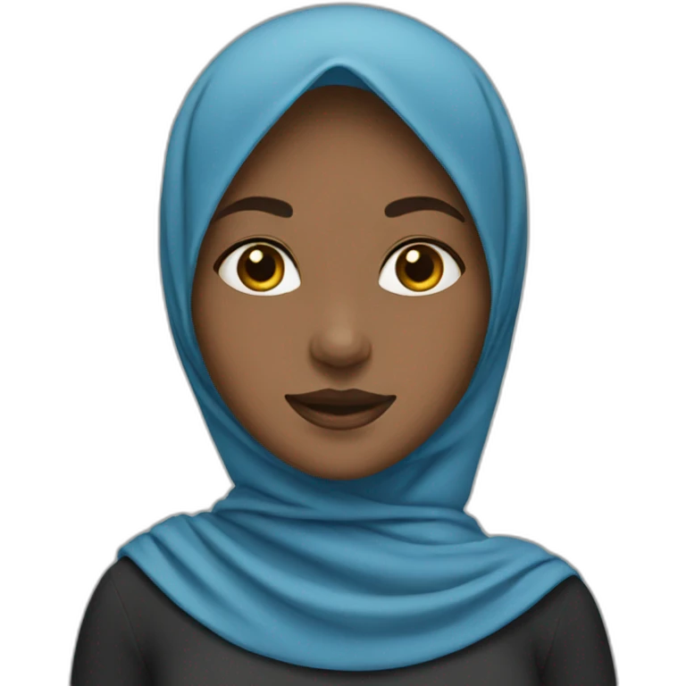 Girl with blue hijab emoji | AI Emoji Generator