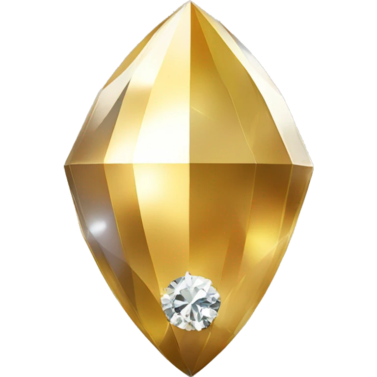 a Diamond Acorn, sparkling cut diamond, with stem of gold emoji | AI ...