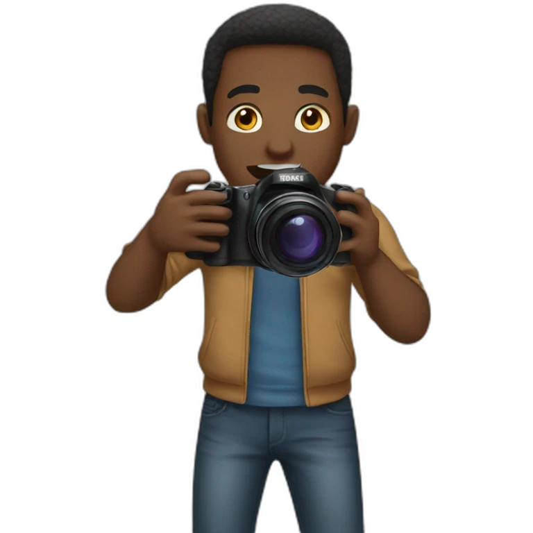 black men taking photo emoji | AI Emoji Generator