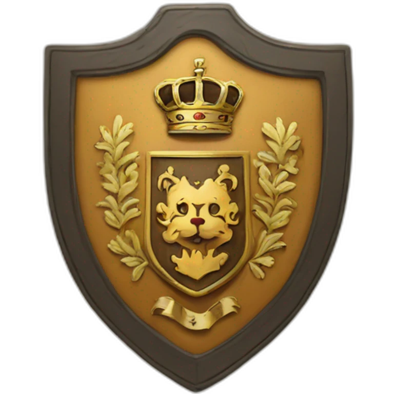 A coat of arms with a "$" in the center emoji | AI Emoji Generator