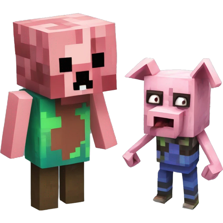 Zombie Pigman with Zombie from Minecraft emoji | AI Emoji Generator