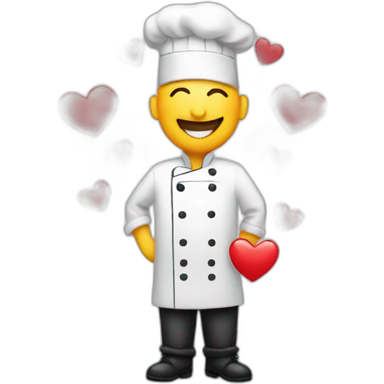chef kiss with hearts emoji | AI Emoji Generator